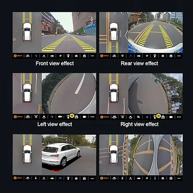 360° Surround Birds View Car Camera Panoramic Rear Vehicle Android ...