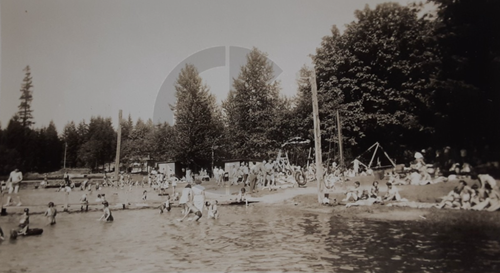 Meridian Park Seattle Washington Beach Full of People: 1940's Snapshot ...