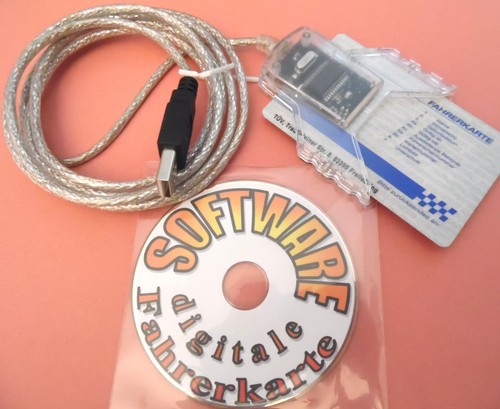 digitale LKW-Fahrerkarte auslesen = Lesegerät + Mini-CD mit Software ...