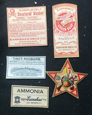 Lot of 5 PATENT MEDICINE LABELS - 1890s - Druggist / Pharmacy | eBay