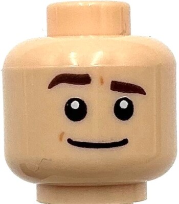 Lego New Light Nougat Minifigure Head with Smirk Piece | eBay