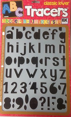 EK Success Tracers Classic Lower Letter & Number Stencil -EKAT08 - NEW ...
