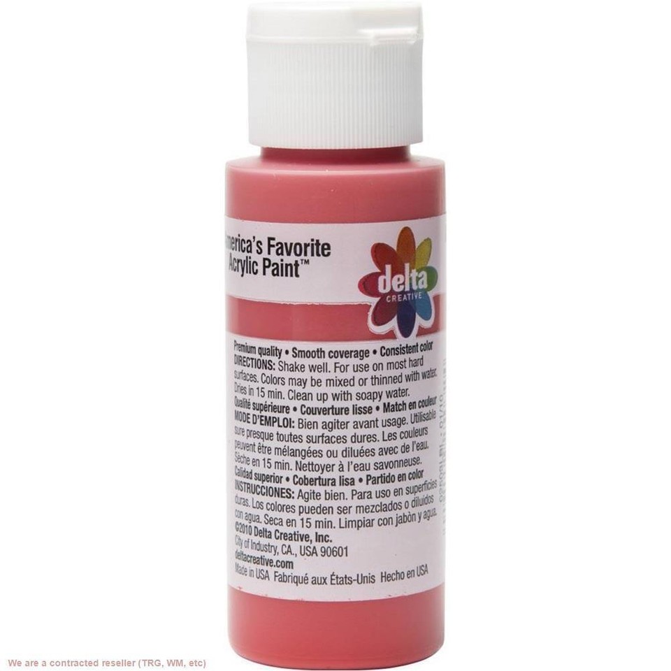 6 PACK!!! - 2 fl oz Acrylic Craft Paint Bright Red - Delta Ceramcoat | eBay