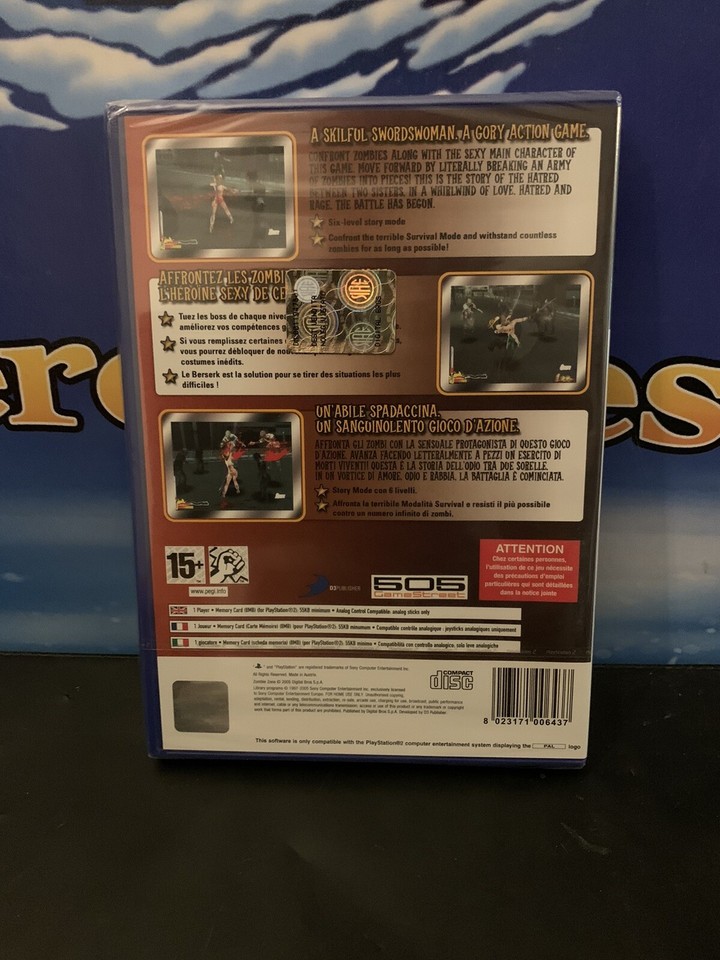 ZOMBIE ZONE PS2 sony playstation 2 neuf blister new sealed onechanbara ...