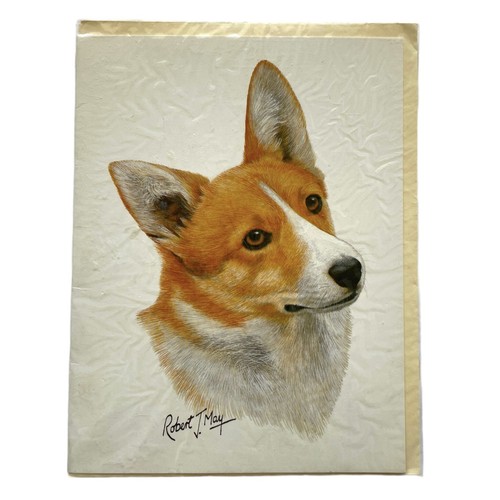Robert J May Welsh Corgi Greeting Card 6" x 8" NIP | eBay