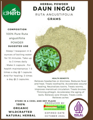 [idHerb] POWDER Daun Inggu Ruta angustifolia Natural Organic Herbal ...