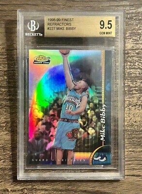1998-99 Topps Finest Refractor Mike Bibby RC #227 BGS 9.5 Gem Mint Old ...