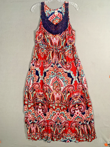 Bila Dress Women's Medium Peasant Boho Long Sleeveless Beach Summer ...