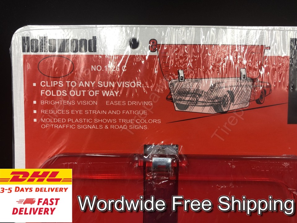 Vintage Style Sun visor Accessories Red Fits: 50's FORD CHEVY Hot Rod ...