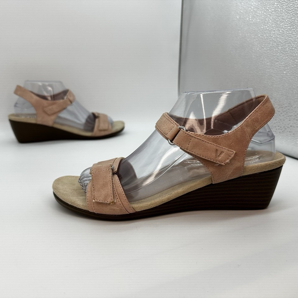 Vionic-Adelaide Ankle Strap Wedge Sandals Dusty Pink Women 8.5 US | eBay