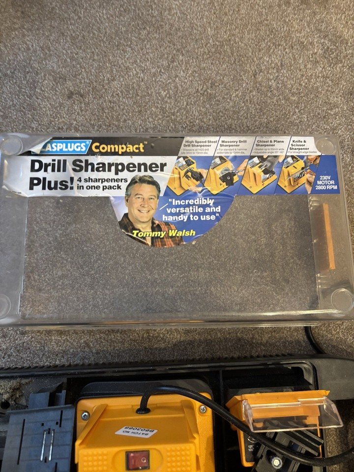 Plasplugs Compact Drill Sharpener Plus 4 in 1 Drill, Chisel, Scissors ...