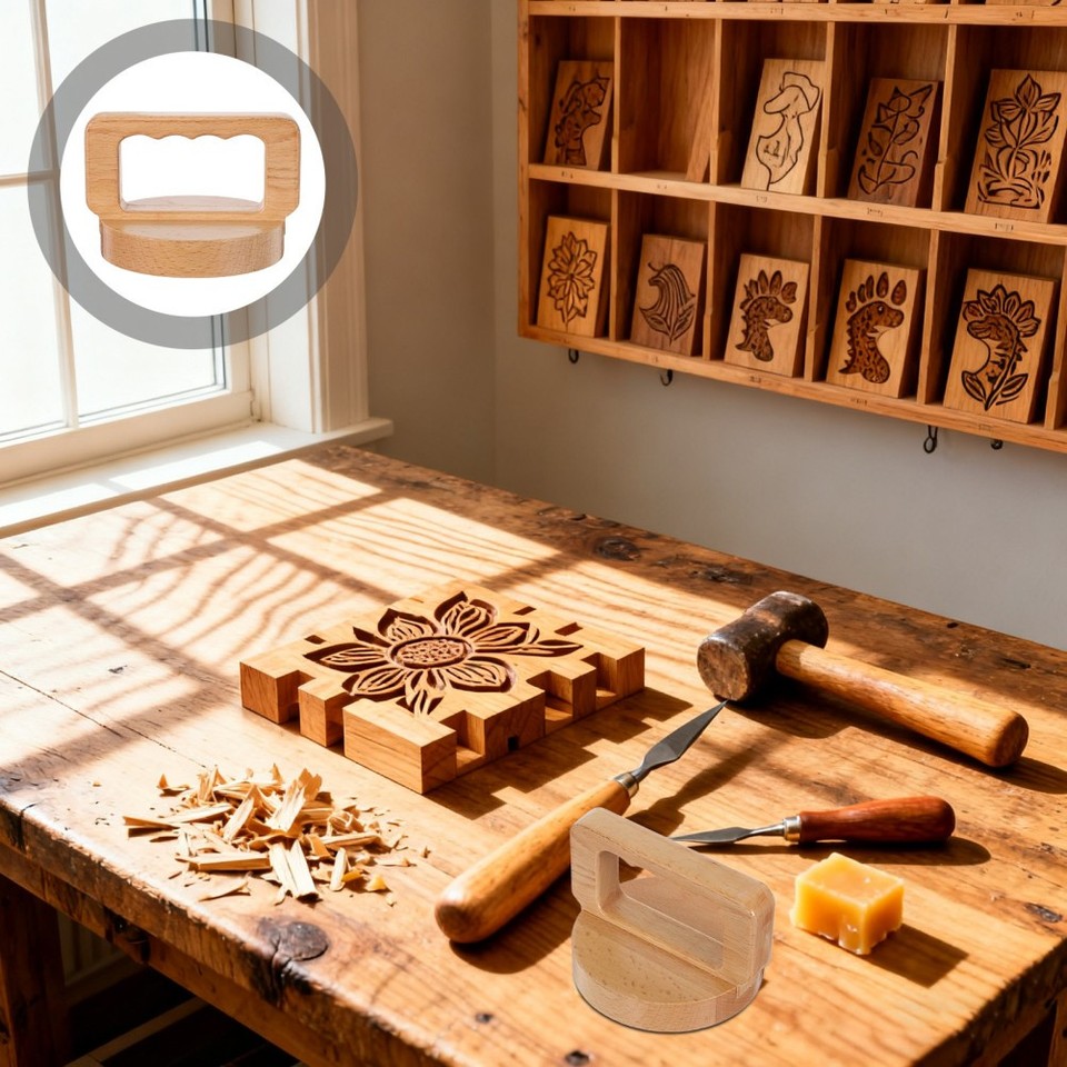 Wooden Block Printing Press For Crafting Printing Inking Stamping ...