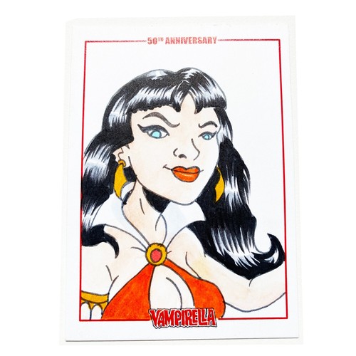 Vampirella 50Th Anniversary Sketch Card By Wilson Ramos Jr Dynamite (C ...