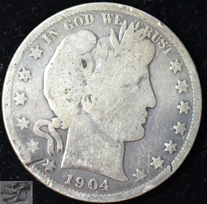 1904 O Barber Half Dollar, Good Details, Damage, Silver, Free Shipping, C5549 | eBay