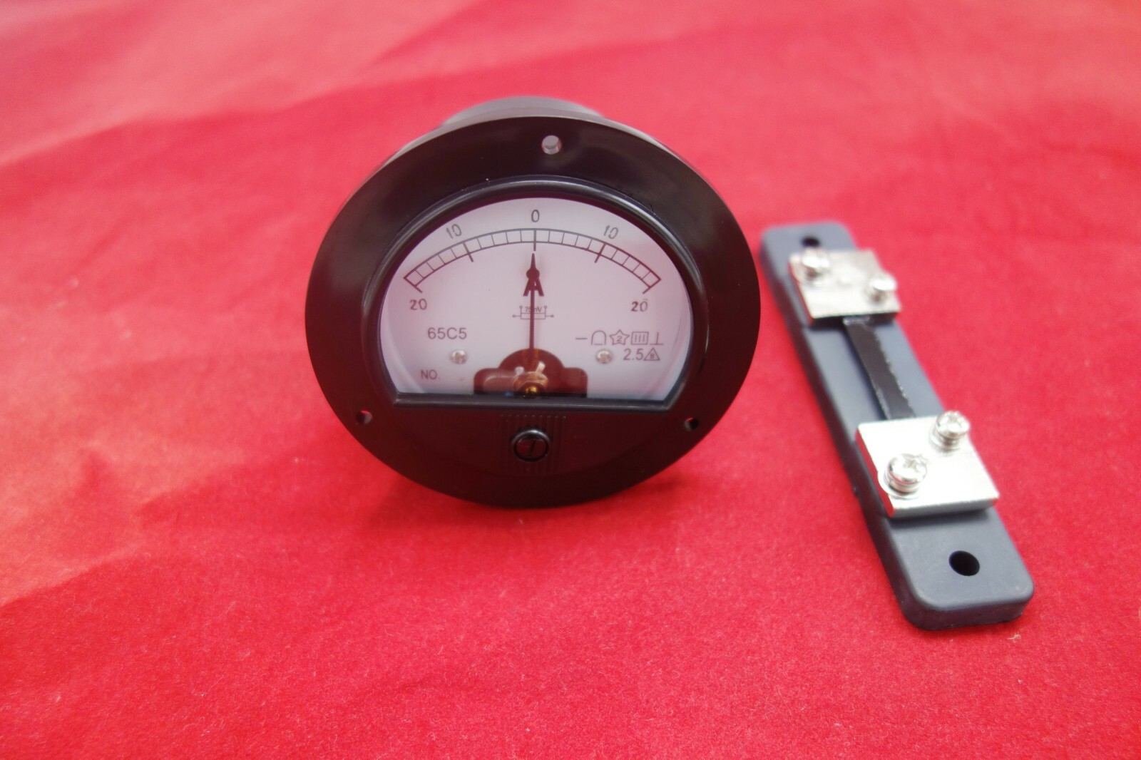 DC Minus Zero Plus -20A-0-+20A with shunt Dia.90mm Analogue Ammeter ...