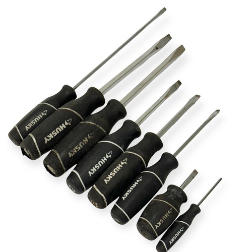 8 Pc Husky 1/4, 3/16 in Slotted and Phillips Screwdriver Set Soft ...