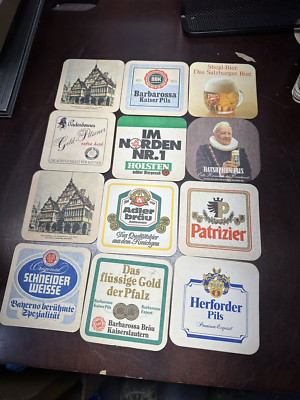 Lot 1: 12 Square German Beer Coasters | eBay
