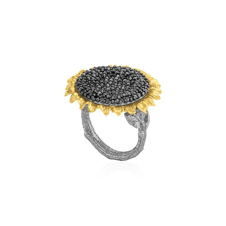Michael Aram - Ring - Vincent 25mm Ring with Black Diamonds | eBay