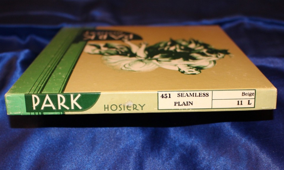 3 PR NIB Vintage PARK HOSIERY Beige Flat Knit Nylon Stockings RHT Size ...