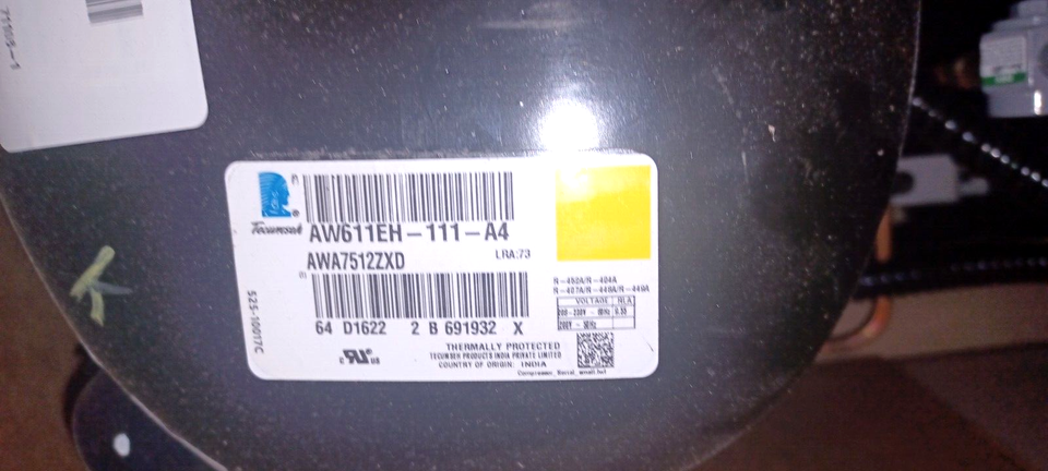 Tecumseh R-404a Condensing Unit Model AWA7512ZXDXC 1PH 208-230V, NEW | eBay