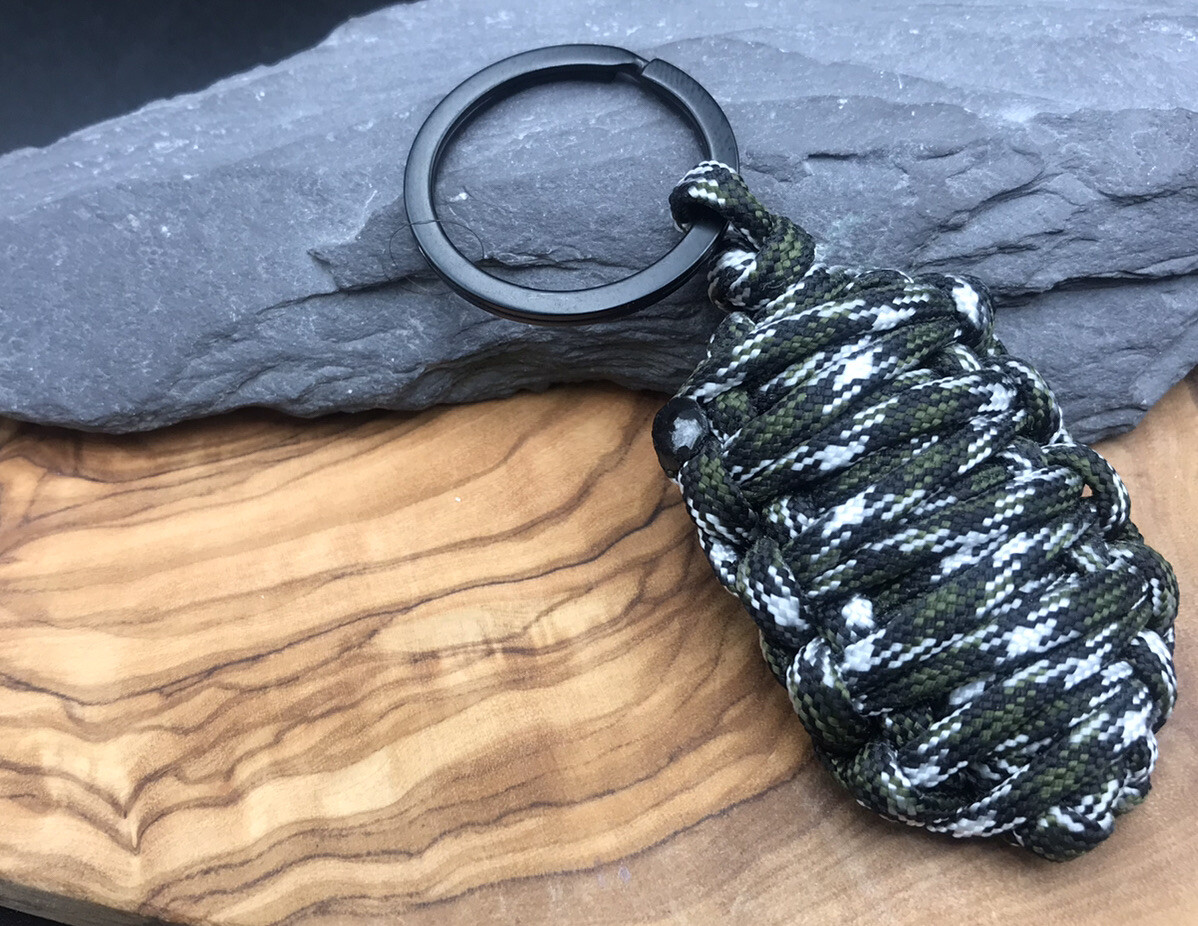 Handmade Paracord King Cobra Weave 'Grenade' Keychain Keyring. Various ...