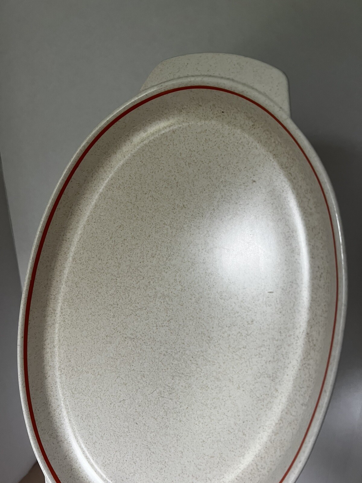 VTG Lenox Temperware Fire Flower Oval Roaster Platter 15" Orange Stripe ...