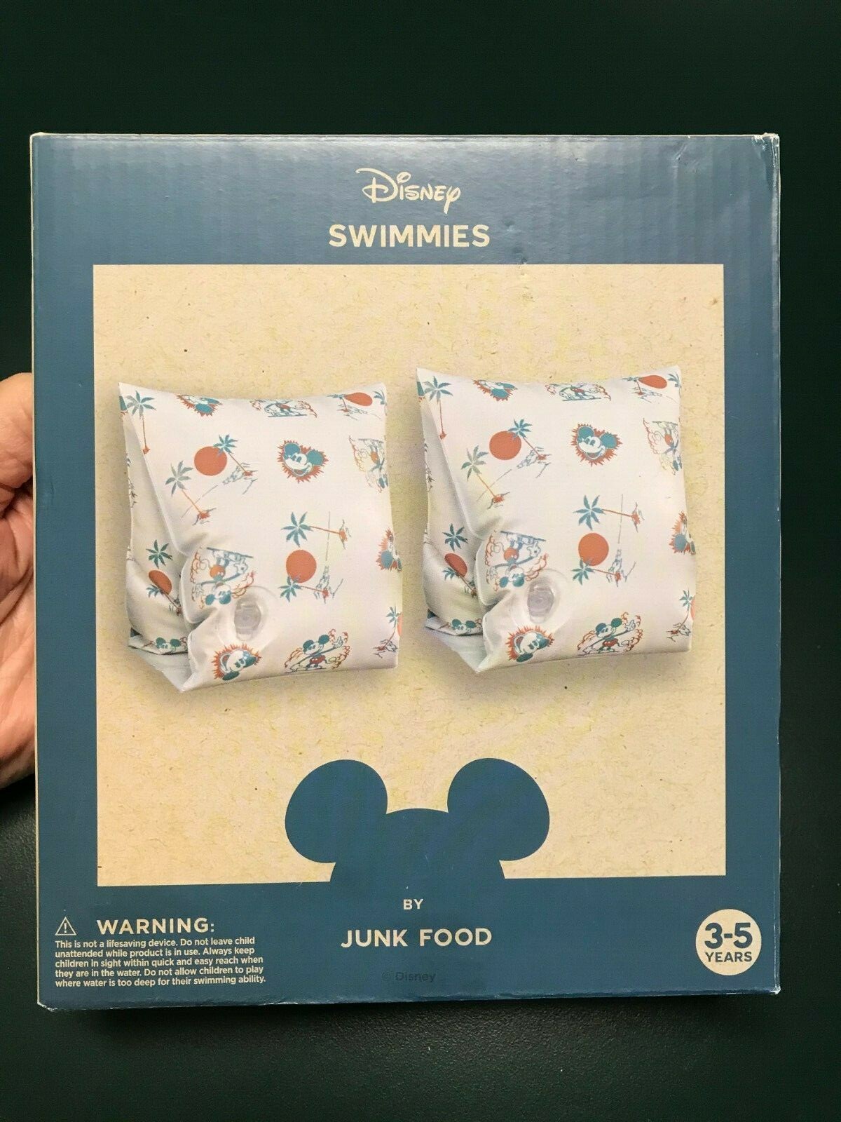Disney Swimmies by Junk Food Mickey Mouse Inflatable Arm Floats Water ...