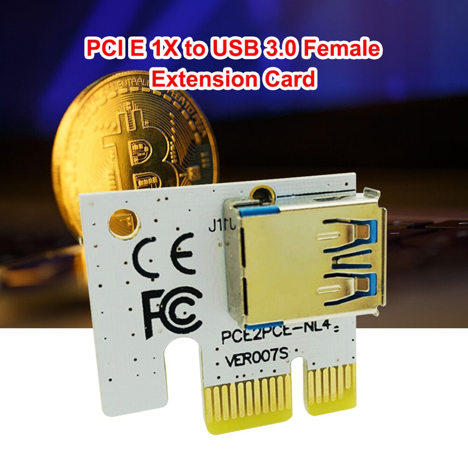 PCI Express 1X to 16X Adapter Extender Card for PCIe Riser Mining ...