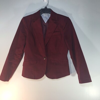 Tommy Hilfiger Red One Button Corduroy Jacket Womens Size 8 Thailand | eBay