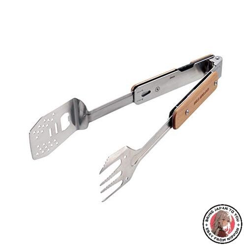 NEW Captain Stag UG-3287 BBQ Multi-Tool 4 Tongs/Fork/Turner/Bottle ...