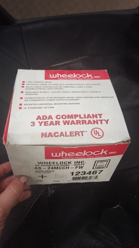 WHEELOCK AUDIBLE/STROBE UNIVERSAL MOUNTING - #123467 | eBay