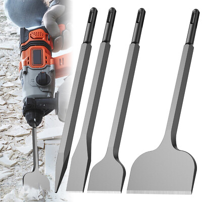 4Pcs SDS Plus Chisel Set Tile Removal Chisel Bit Rotary Hammer Chisel ...