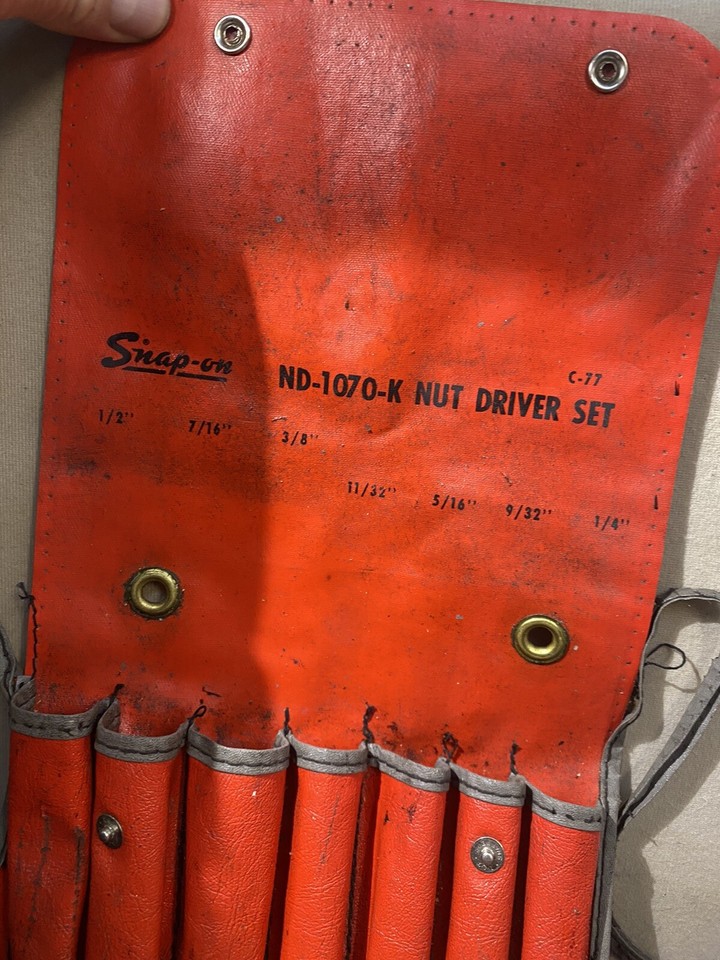 Snap-On Tools 6 PC Insulated Nut Driver Set Snap On Model ND-1070K C ...