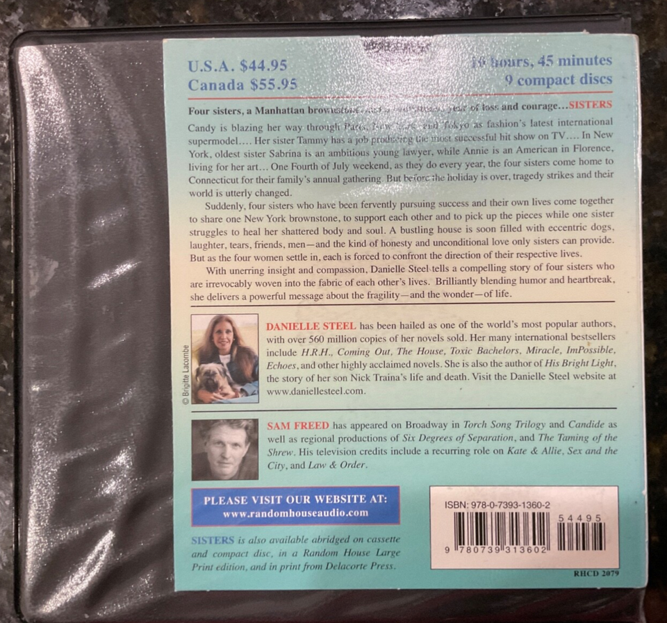 Audio Book Titled Sisters by Danielle Steel Unabridged 9 CDs 10.75 Hours F35 9780739313602| eBay