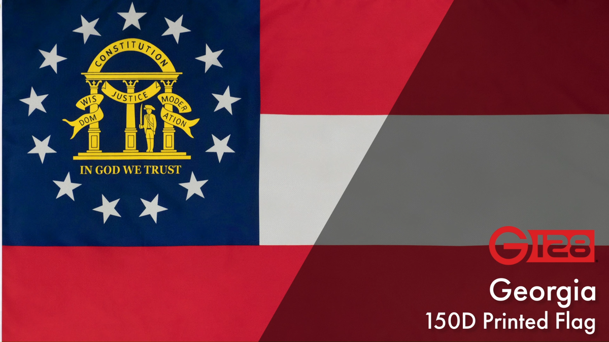 Official Georgia State Flag Vibrant Georgia State Flag For Motorcycles