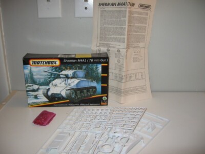 Matchbox Sherman M4A1 (76 mm Gun) Model Kit #40181 1:72 Korea c1994 MIB ...