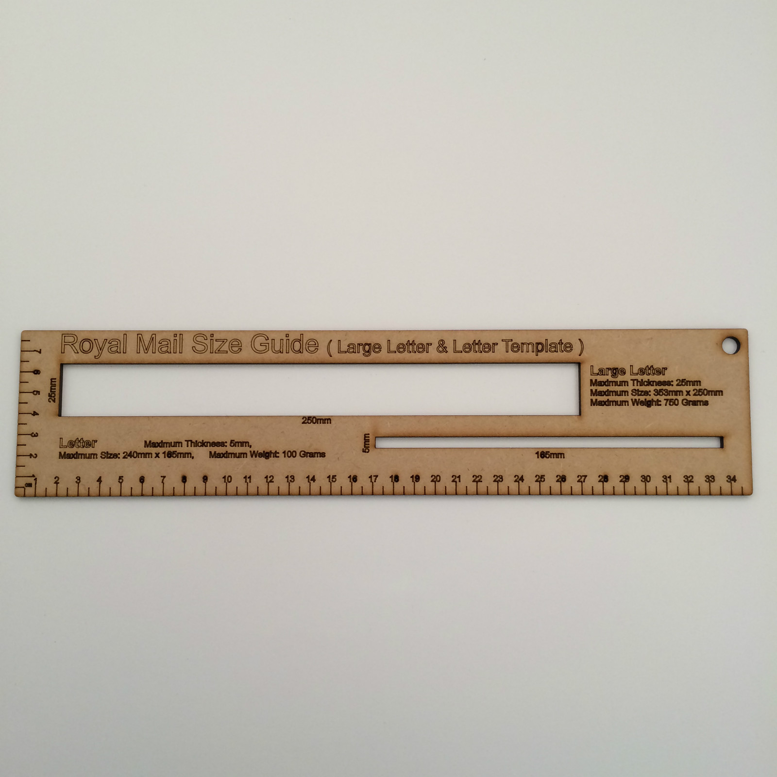 Royal Mail Postage / Postal Letter Template Size PPI Guide Package ...