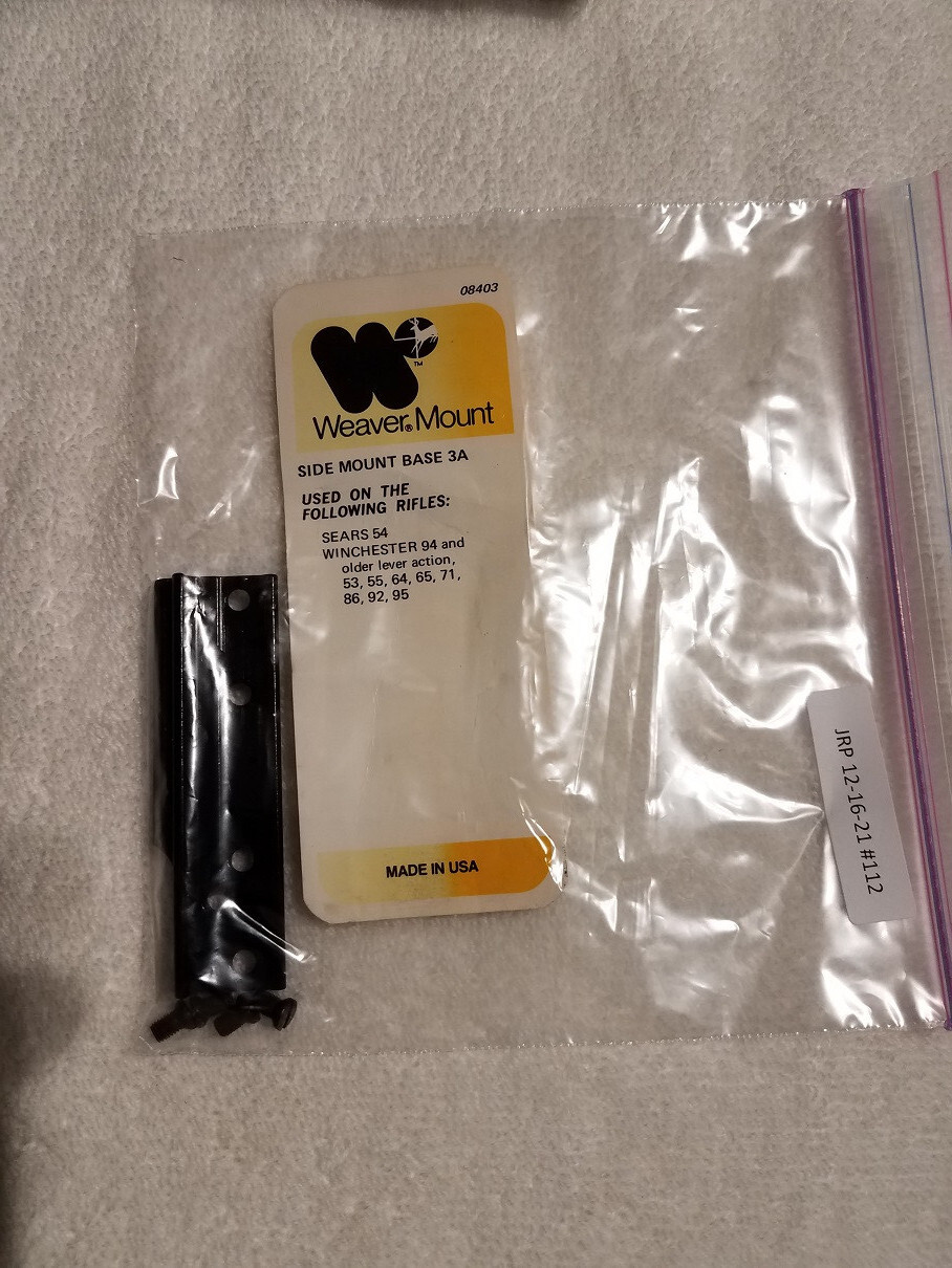 Weaver 08403 SIDE Mount Scope Base 3A Gloss Black Winchester Length 3-1 ...