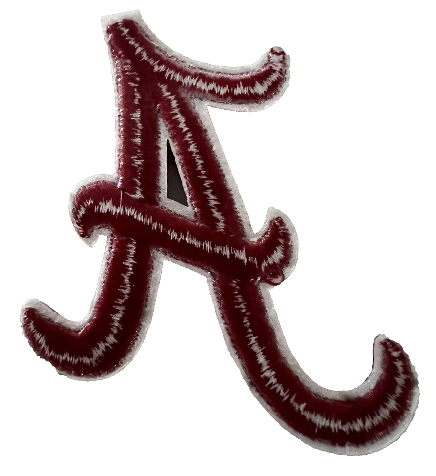 Alabama Crimson Tide Red A patch Bama A Iron on 2.25" tall Alabama ...