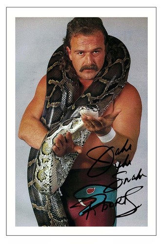 JAKE THE SNAKE ROBERTS Signed Autograph PHOTO Signature Print WWE ...