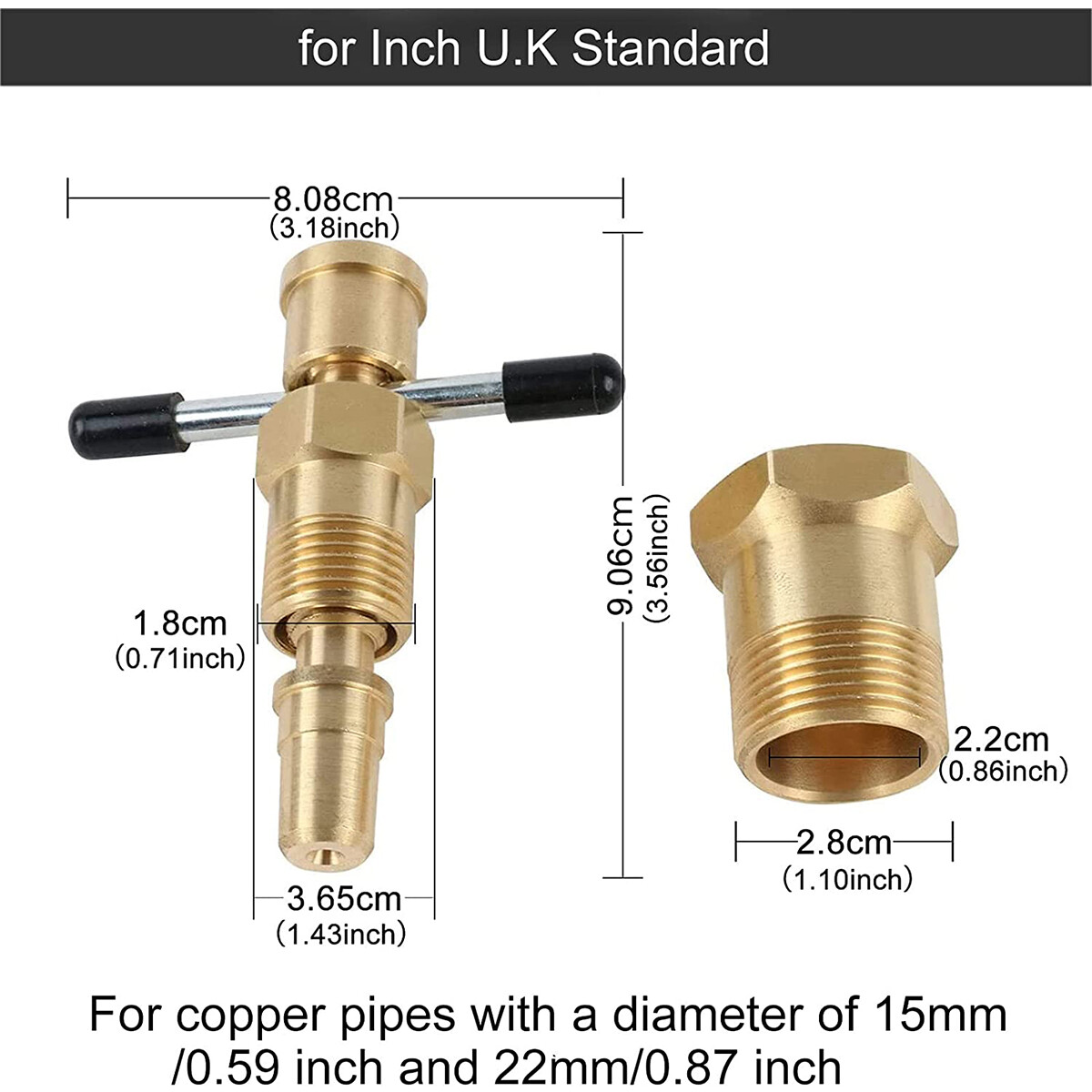 Tool Plumbing Olive Puller Remover Tool Solid Brass Copper Pipe ...