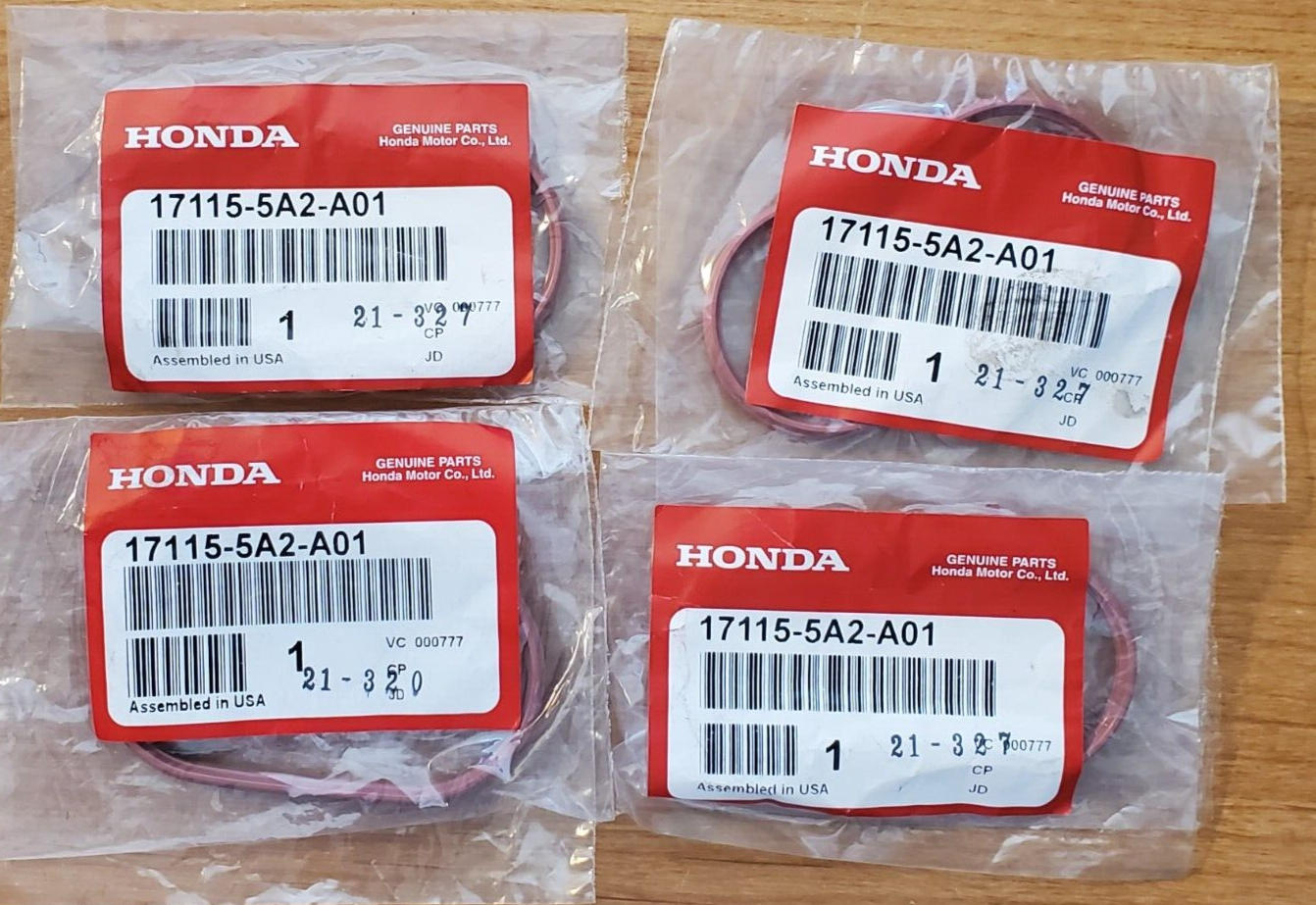 17115-5A2-A01 X4 OEM HONDA INTAKE PLENUM GASKET SET OF FOUR 17-21 CIVIC ...