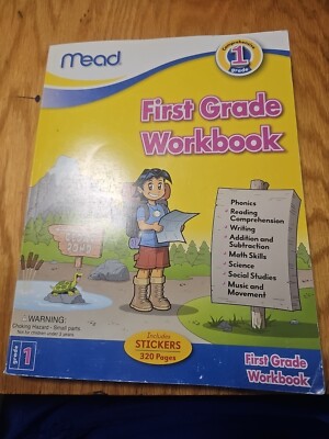 Mead 1st Grade Workbook 320 Pgs Workbook Educational Learning /stickers ...