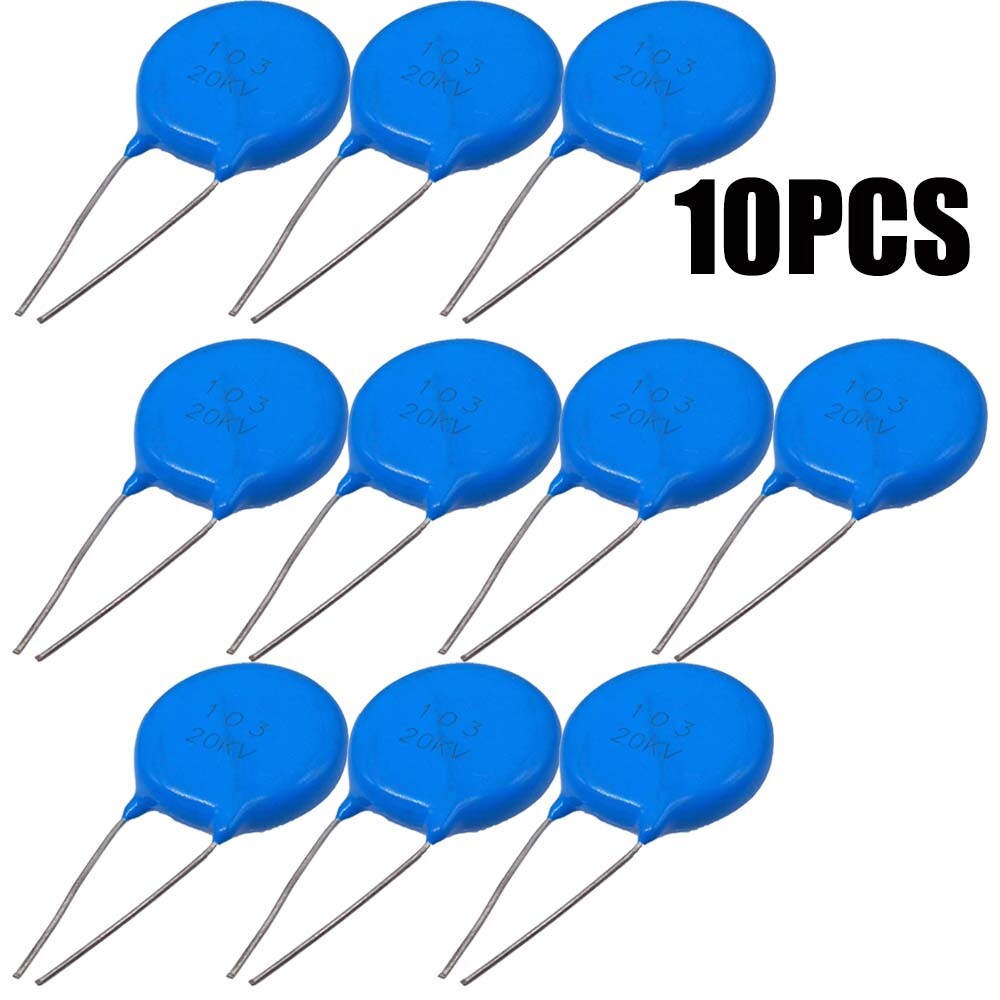 10Pcs/set Ceramic Disc Capacitors 10000pf 10nf 0.01uf 103 20000V 20KV ...