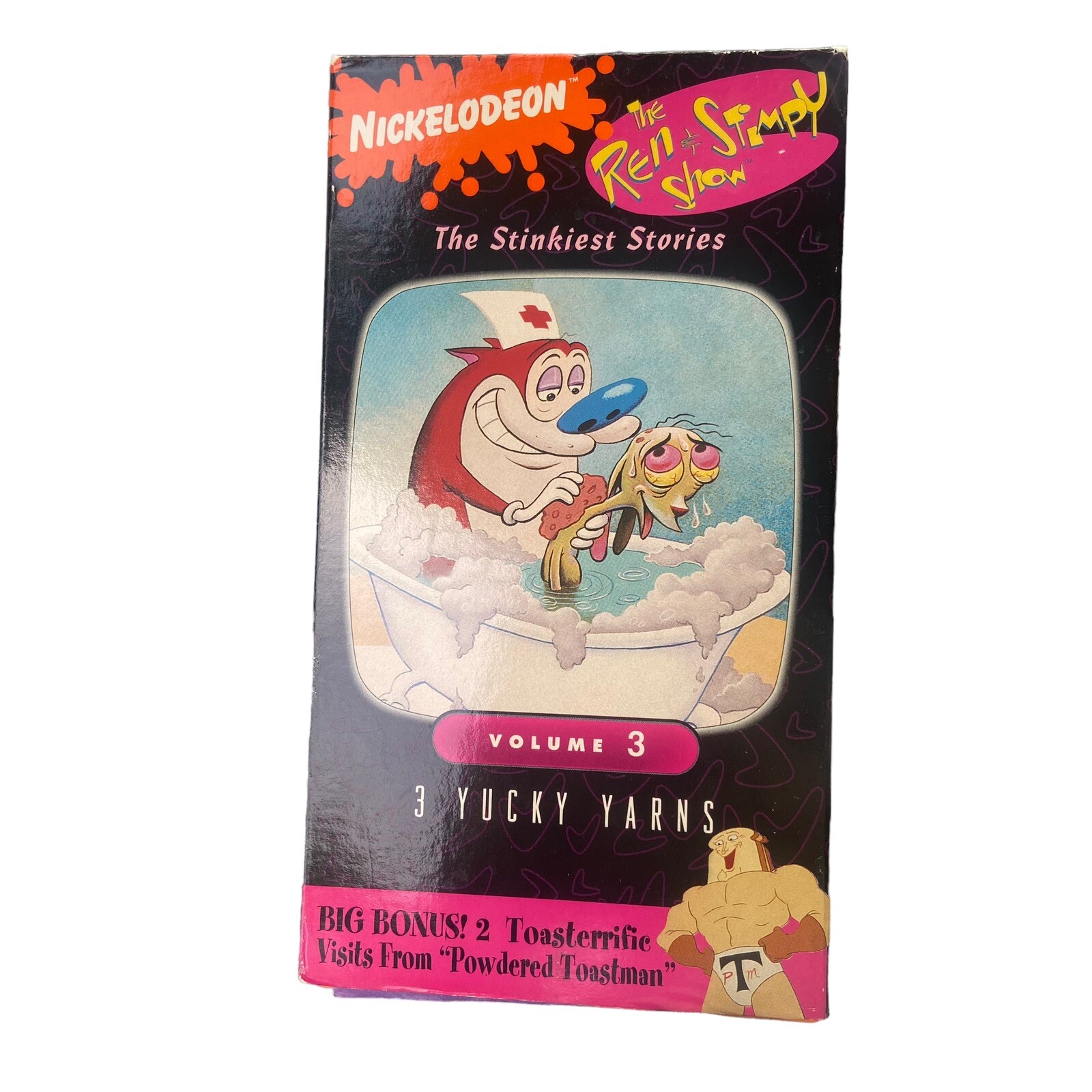 Ren & Stimpy The Stinkiest Stories Vol 3 Yucky Yarns VHS 1993 Orange ...