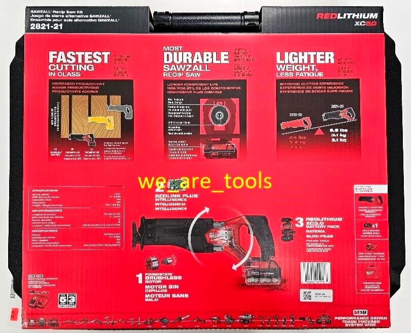 New Milwaukee CASE ONLY w/ Sleeve 2821-21 Fits 2821-20 Sawzall Fuel M18 ...