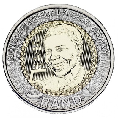 South Africa 5 rand 2018 Bimetal UNC Commemorative Nelson Mandela | eBay