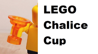 New LEGO Chalice Cup Wide Lip Toasting Glass Unique Color Trans Orange ...
