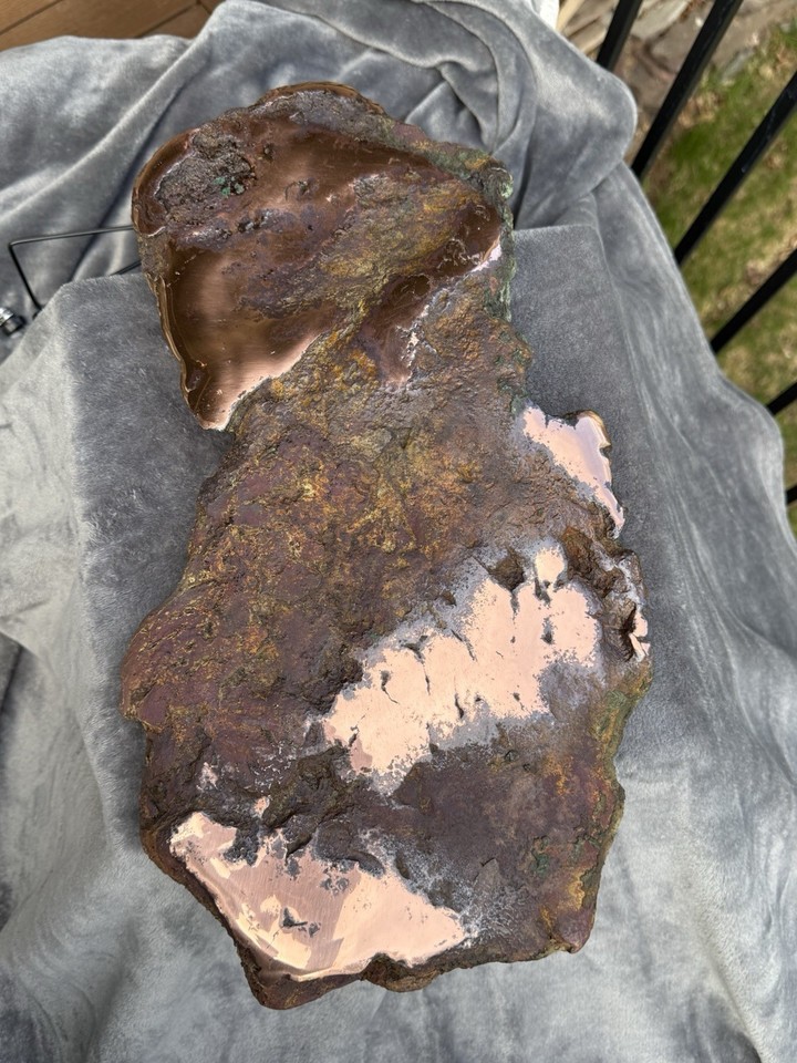 Polished Michigan Glacial Float Copper Specimen- Keweenaw Peninsula -47 ...