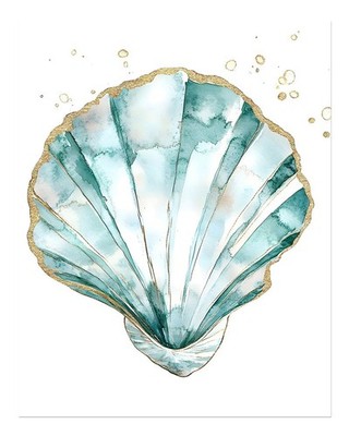 Elegant Seashell Wall Art Poster - Coastal Decor Premium Quality | eBay ...